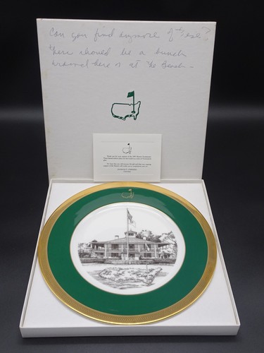 1995 MASTERS TOUR AUGUSTA NATIONAL GOLF CLUB LIMITED EDITION PLATE #7 ...
