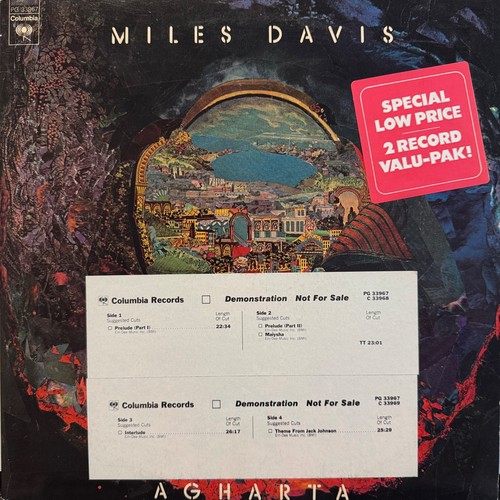 MILES DAVIS "Agharta" PG 33967 Columbia Terre Haute pressing PROMO ...