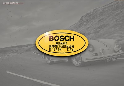 Bosch 12 Volt Coil Restoration Sticker Porsche 356, 911, 912 Coil 1955 ...