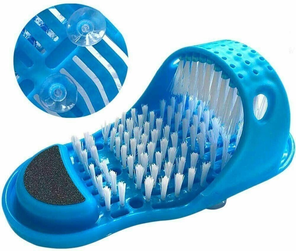 Foot Scrubber Brush Slipper Bath Shower Spa Easy Cleaner Scrub Feet ...