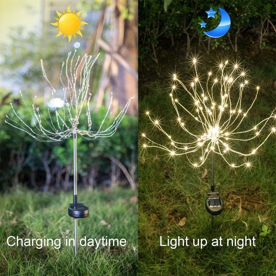 LED Solar Branch Flower Bloom Tree Stake Lights Outdoor Garden Patio ...