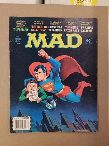 Mad Magazine # 208 July 1979 Superman, Christopher Reeves. M2 | eBay
