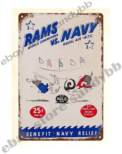 office bar interior design 1952 football metal tin sign armedforce | eBay