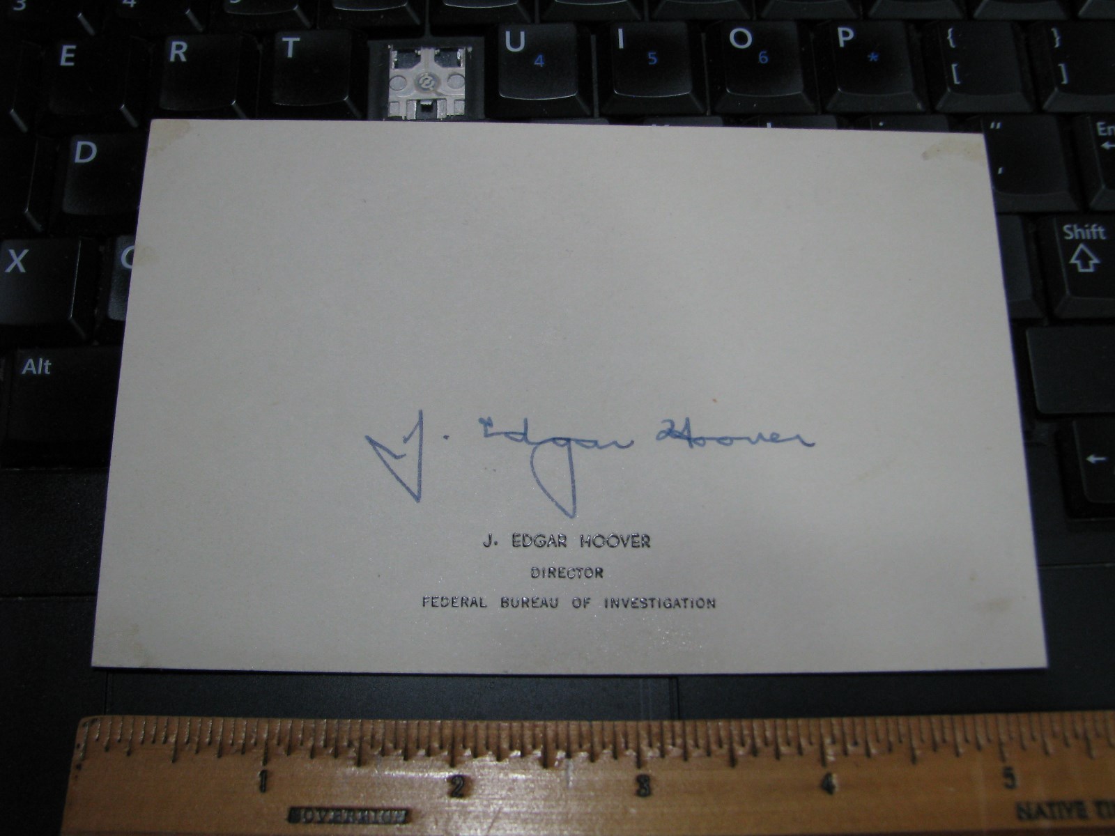 J. Edgar Hoover Director FBI Signature Autograph Card - Original!! | eBay