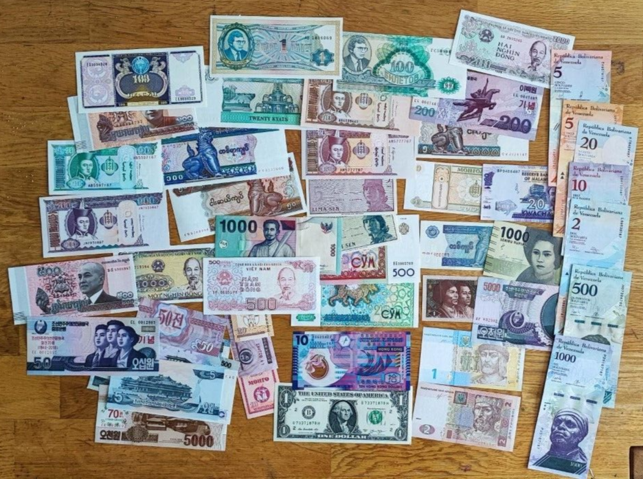 50pcs Different World banknotes 12 countries PAPER MONEY Uncirculated ...