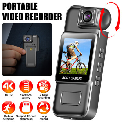 WIFI Mini Camera Camcorder 4K HD Body Police Cam with Audio Video DVR ...