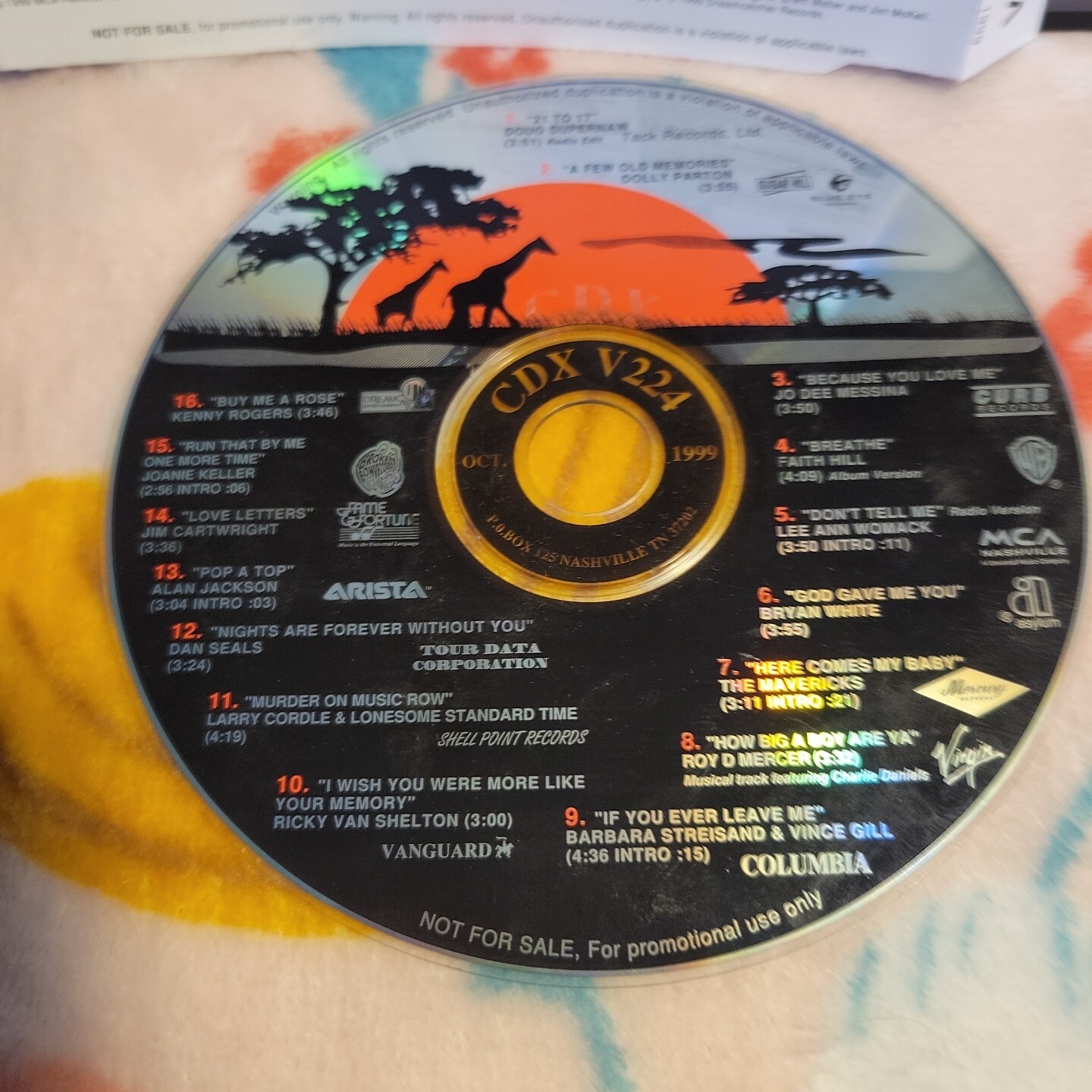 CDX VOLUME 224 October 1999 COUNTRY MUSIC PROMO Cd Vg+ | eBay