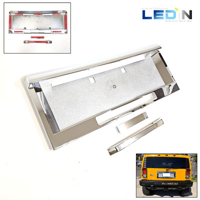 Rear License Plate Trim Cover Frame For 2003-2005 HUMMER H2 SUV Chrome ...