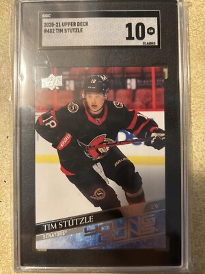 2020-21 UPPER DECK SERIES 2 TIM STUTZLE #482 YOUNG GUNS SGC GEM MINT 10 ...