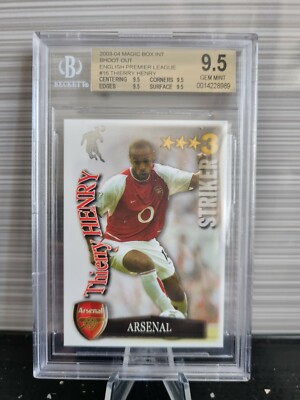 ARSENAL Thierry Henry Magic Box Int Shoot Out Card 2003-04 BGS 9.5 ...