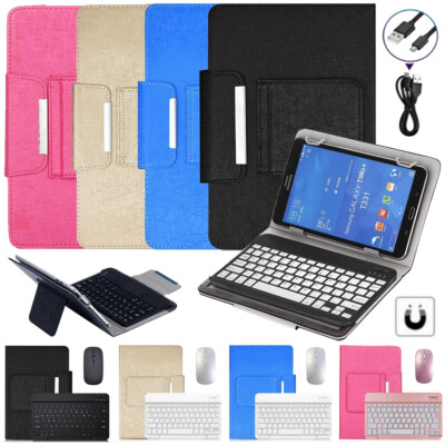 Universal Keyboard Leather Case Cover Mouse For 10/10.1 inch Android ...