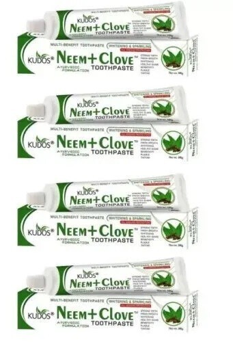 4 x Kudos Neem Clove Toothpaste 100 gm For Daily Use Healthy Gums ...