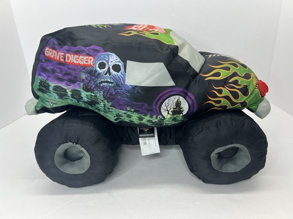 Monster Jam Grave Digger Plush Monster Truck Soft Plush Pillow Toy ...
