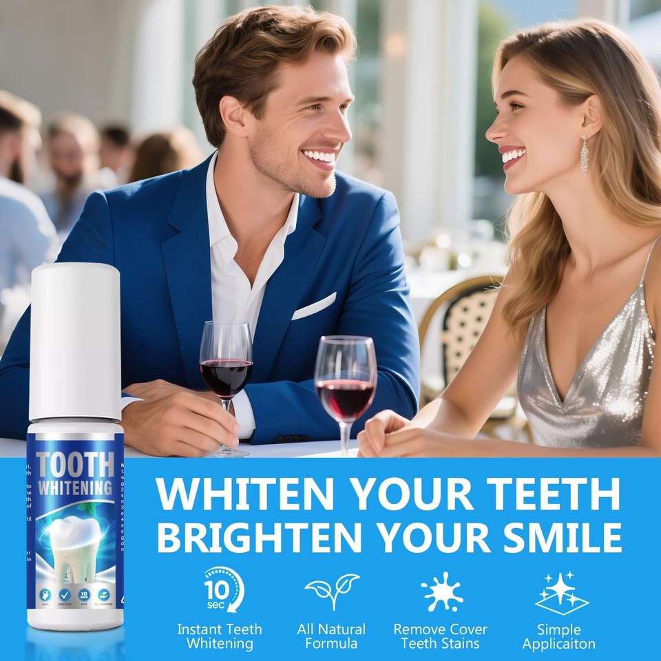 Tooth Paint, Instant Teeth Whitening Paint, Simple & Quick Bright White ...