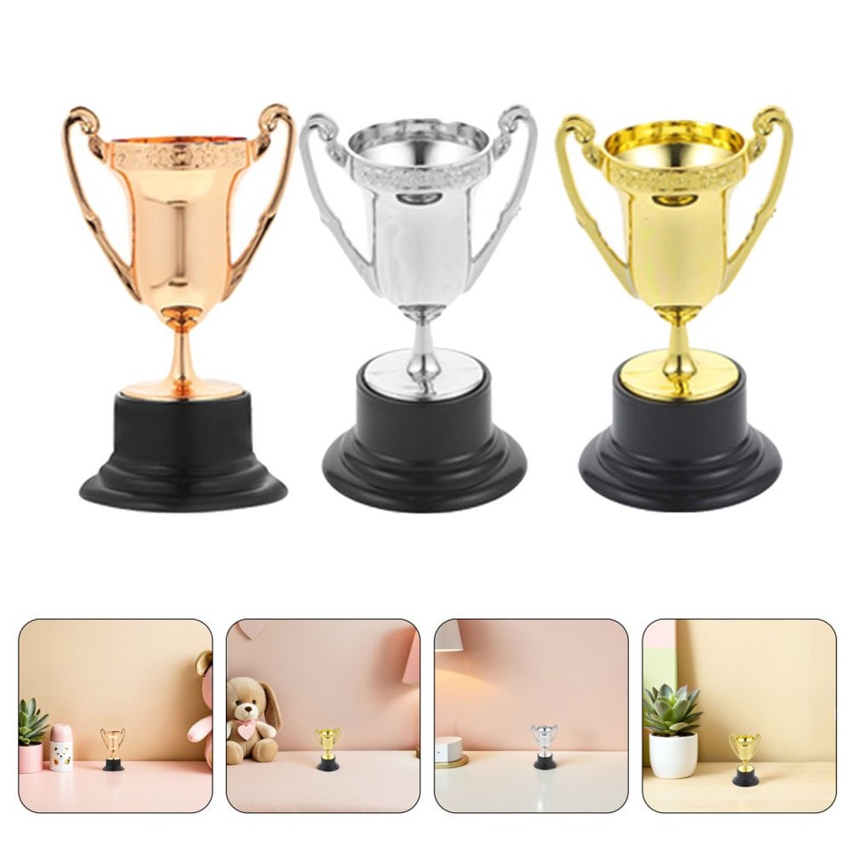 15 Pcs Children's Mini Trophy Gold Award Statue First Place Game ...