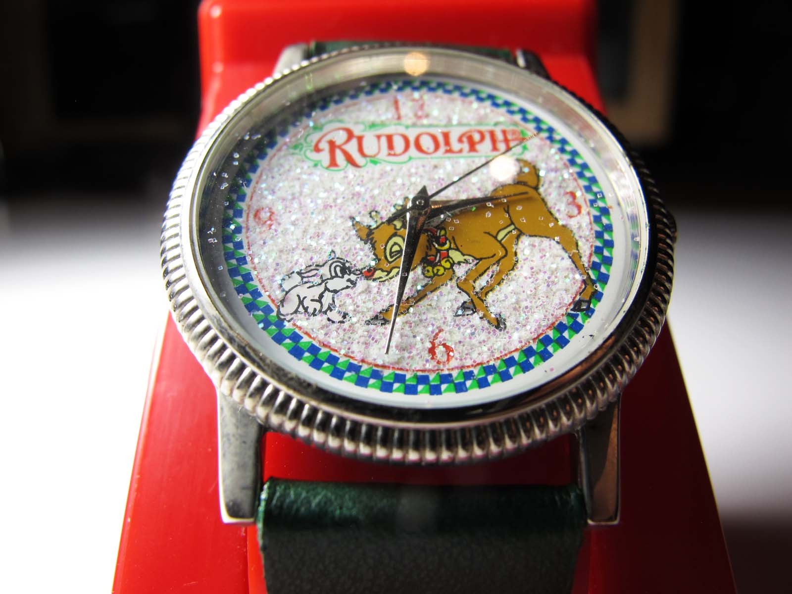 Rudolph the Red Nosed Reindeer Glitter Watch 1994 Robert L. May Co ...
