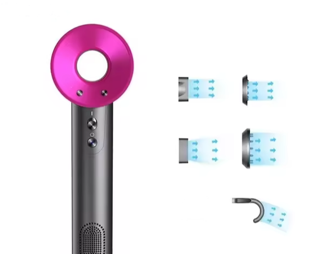 Dysonin Hair Dryer Fuchsia/Nickel with Powerful Digital Motor Sealed ...