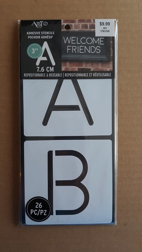 26 Pieces Large 3" Alphabet Letter Stencils, Plastic Reusable with ...