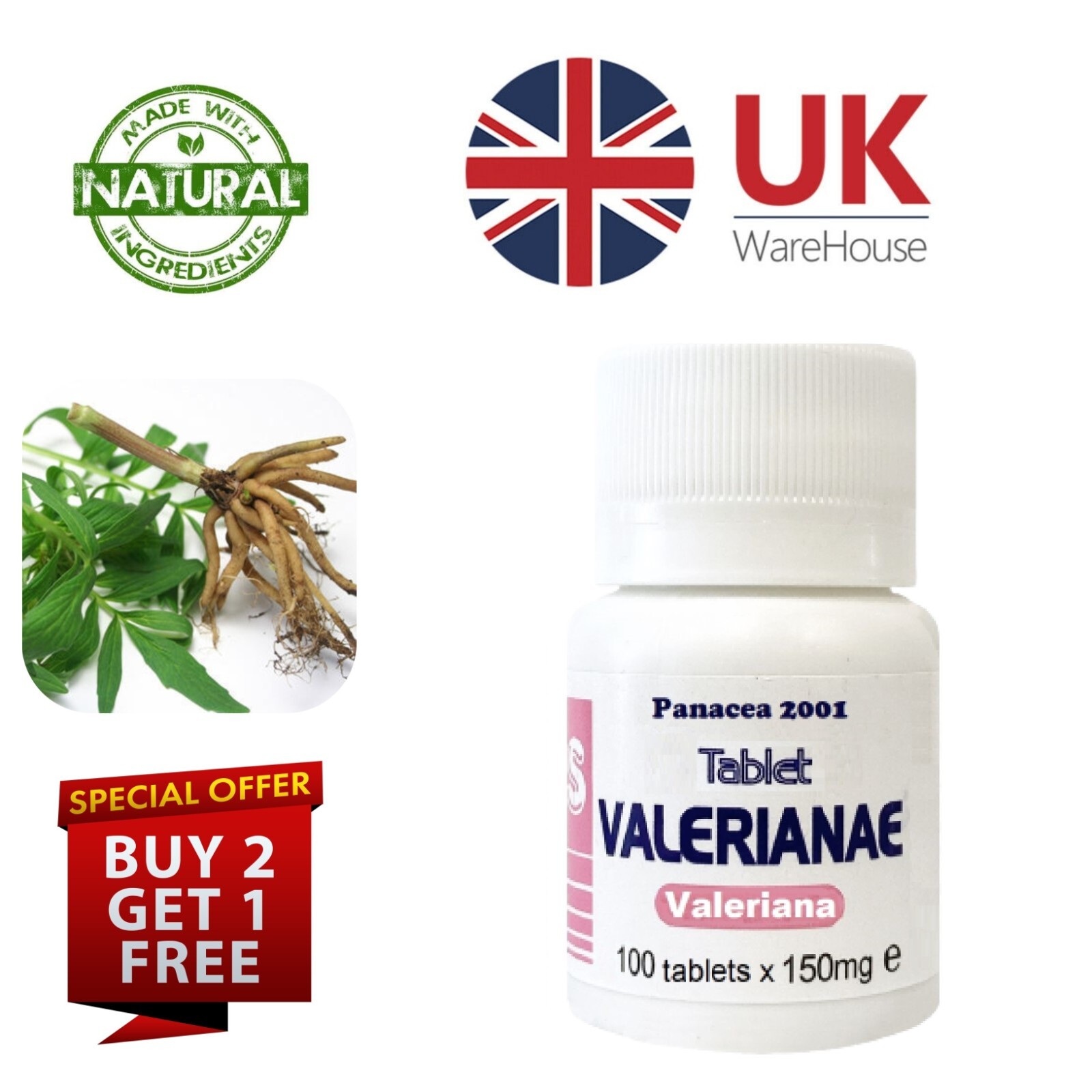 Valerian Root Extract Tablets Herbal Sleep Aid Natural Sleeping Pills ...
