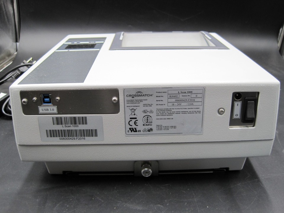 Crossmatch Technologies L Scan 1000 Fingerprint/Palm Scanner w/Power ...