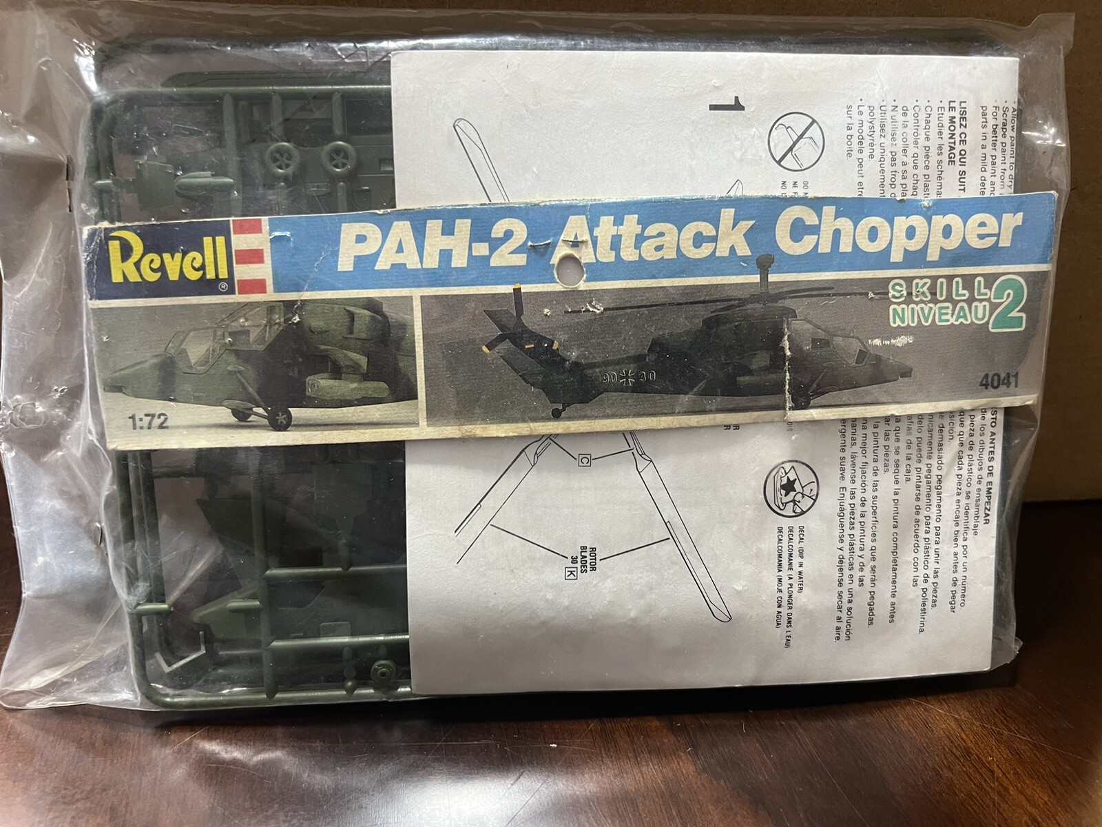 PAH-2 Attack Chopper Model By Revell Kit 4041 1:72 1991 No Box Clean w ...