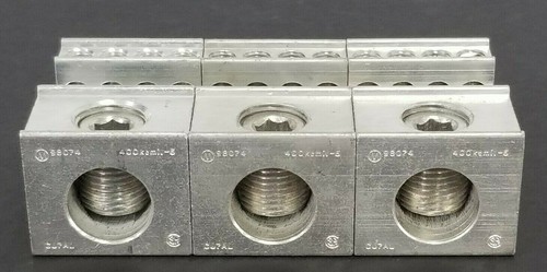 LOT OF 3 ILSCO 98074 LUG CONNECTORS 400KCMIL-6 CU7AL 2-14 | eBay