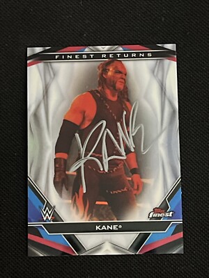 KANE 2020 TOPPS CHROME WWE WRESTLING SIGNED AUTOGRAPHED CARD JSA ...
