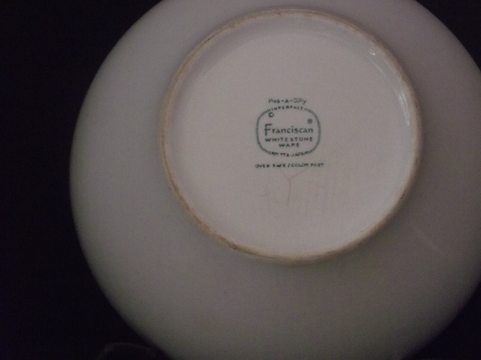 Franciscan White Stoneware Pink A Dilly Serving Bowl Made in Japan | eBay