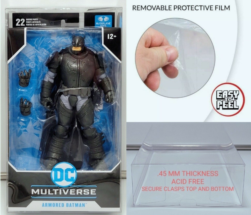 (10) MCFARLANE DC MULTIVERSE FIGURE .45MM ACID FREE PROTECTIVE COVERS CASES
