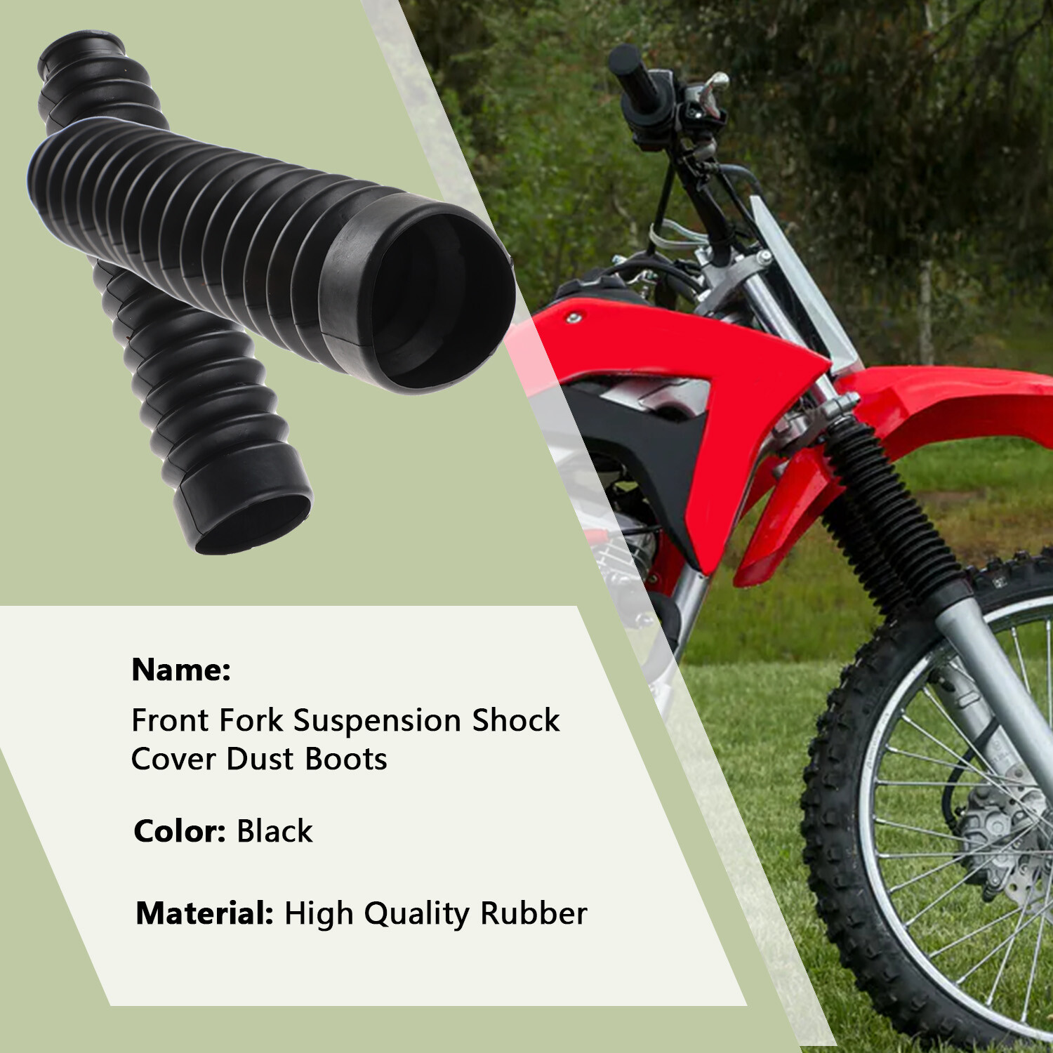 Front Fork Suspension Shock Cover Dust Boots for Honda CRF125F CRF100F ...