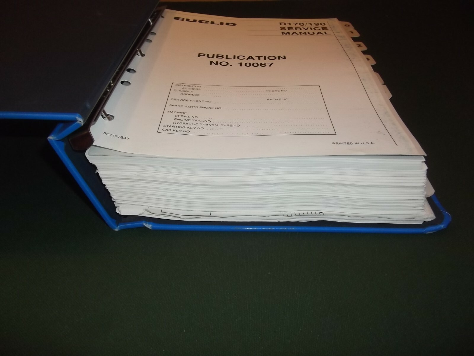 EUCLID R170 R190 DUMP TRUCK SERVICE SHOP REPAIR WORKSHOP MANUAL | eBay