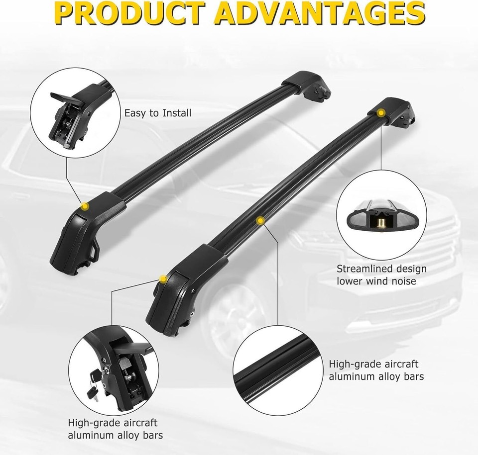 Roof Rack for 2021-2023 24 Suburban Cadillac Escalade GMC Yukon Cross ...