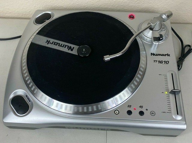 Numark TT1610 Belt Drive DJ Manual Turntable Silver 33rpm 45rpm for ...