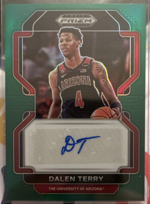 Dalen Terry Arizona Basketball Panini Green Foil Autograph Auto Rookie ...