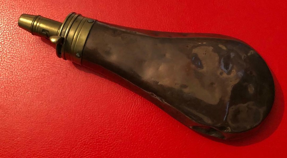 Antique Brass Powder Flask, Stamped Sykes Patent Circa 19th century | eBay