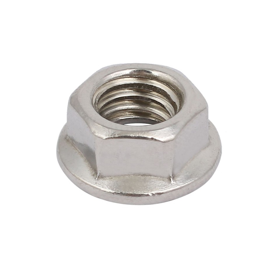 12pcs 3/8"-16 UNC Thread 304 Stainless Steel Hex Serrated Flange Nut ...