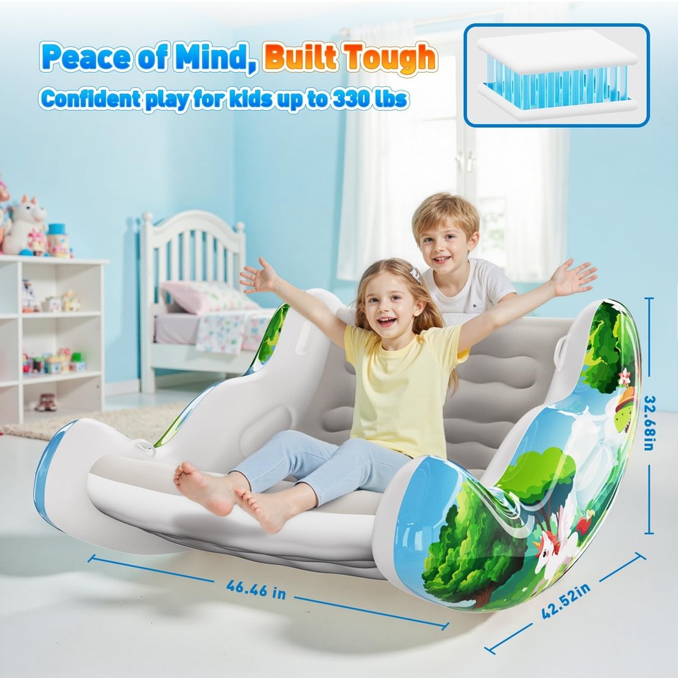 Sensory Chair for Kids, Inflatable Rocking Chair for Kids with Autism ...