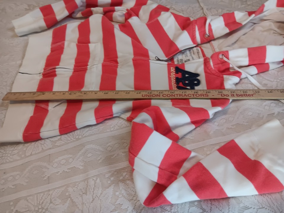 Aeropostale Zip Up Embroidery Logo Hoodie 87 Aero Pattern Womens Sz M ...