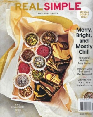 Real Simple magazine Merry Bright and Mostly Chill December 2022 | eBay