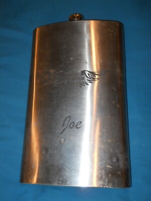 HARLEY DAVIDSON ~ 64oz Jumbo Stainless Steel Flask ~ engraved Joe _ | eBay