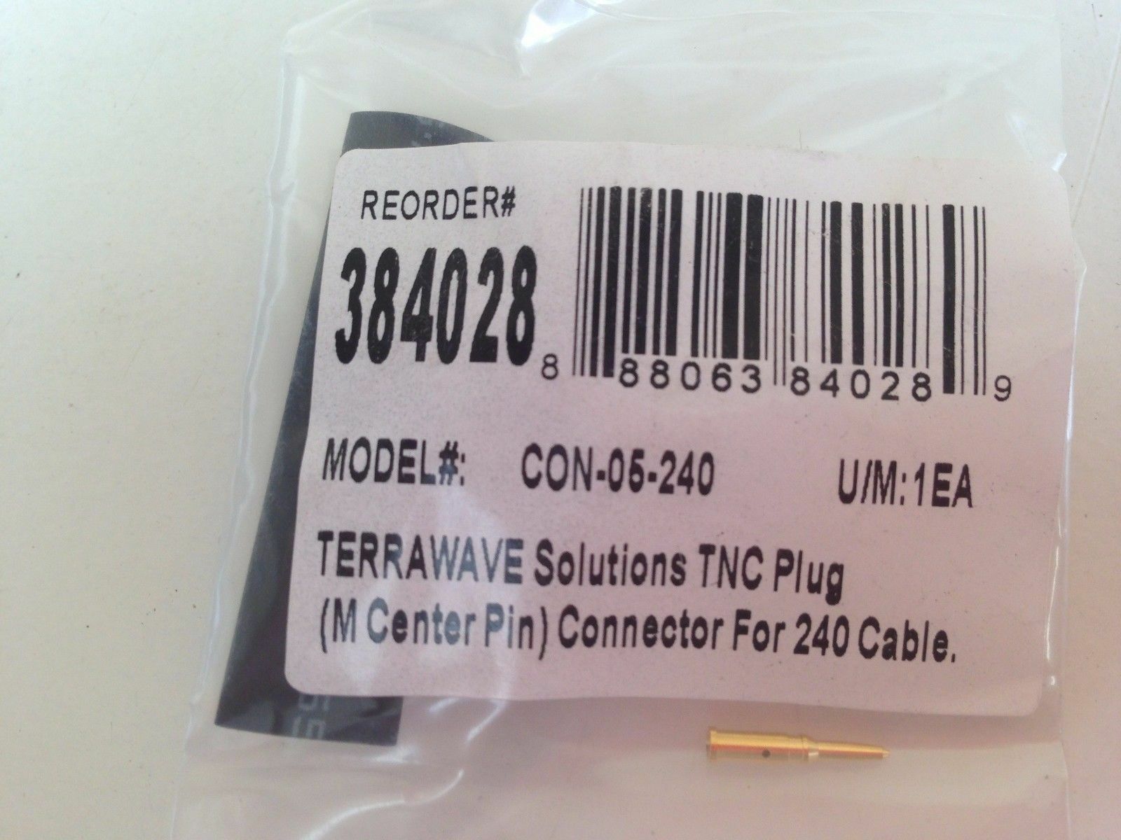 TerraWave CON-05-240 TNC Plug M center Pin TWS-240 Cable Connector ...