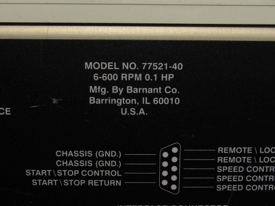Cole-Parmer MasterFlex Console Drive 77521-40, W/ 77800-60 EASY-LOAD 3 ...