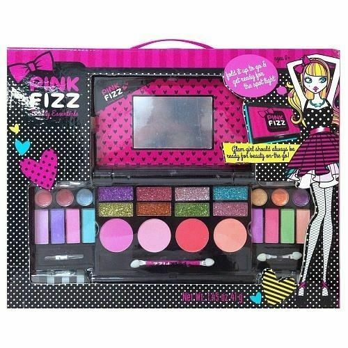 PINK Fizz Girls ALLINONE Deluxe Makeup Palette With Mirror Kids Pretend ...