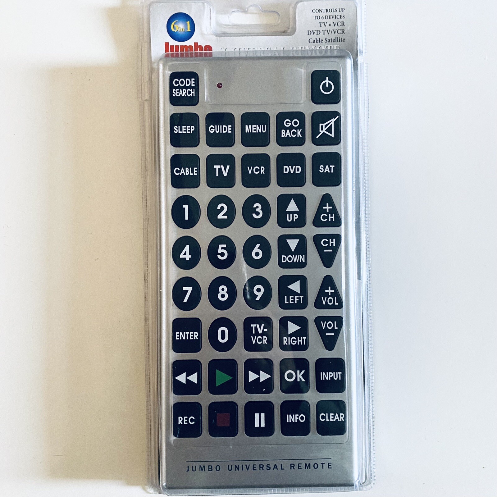 Universal Jumbo 6 in 1 Remote Controller Controls Up To 6 Devices | New ...