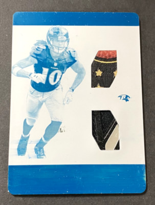 2016 PANINI NATIONAL TREASURES CHRIS MOORE 1/1 HELMET BALL BALTIMORE ...