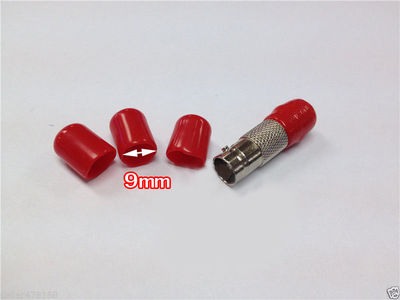 50PCS New Diameter 9mm Plastic covers Dust cap Red for BNC female Cap ...