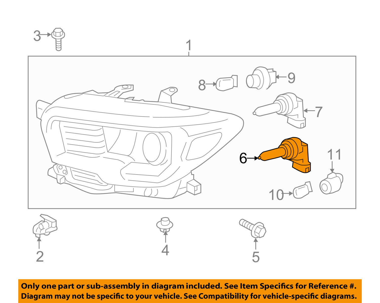TOYOTA OEM-Headlight Headlamp Bulb 9098113085 | eBay
