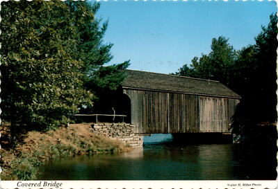 covered bridge, historical architecture, Dummerston, Vermont, Mill Pond ...