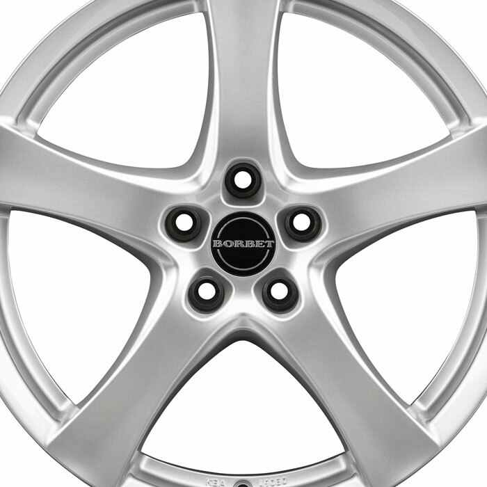 4 Alu Felgen Borbet F 7x17 ET35 5x100 SIL für VW Beetle Bora Cross Polo ...