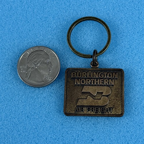 Vintage Burlington Northern Air Freight BNSF Railroad Keychain Key Ring ...